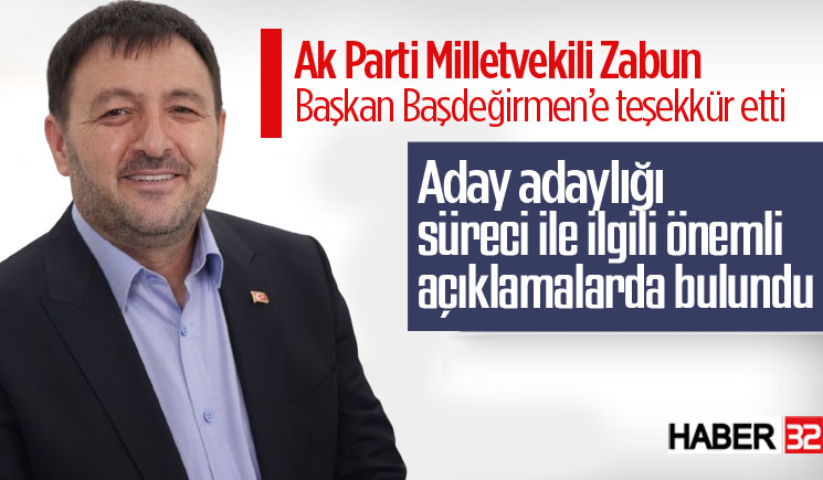 Milletvekili Zabun'dan Başkan Başdeğirmen'e teşekkür